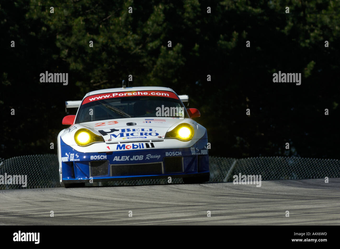 The Alex Job Racing Porsche 911 GT3 RSR driven by Timo Bernhard and ...