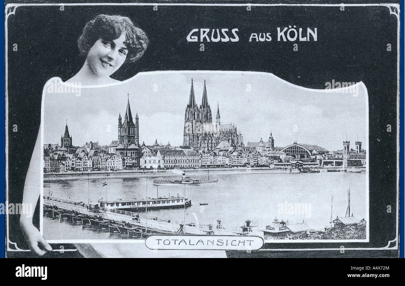 Cologne postcard hi-res stock photography and images - Alamy