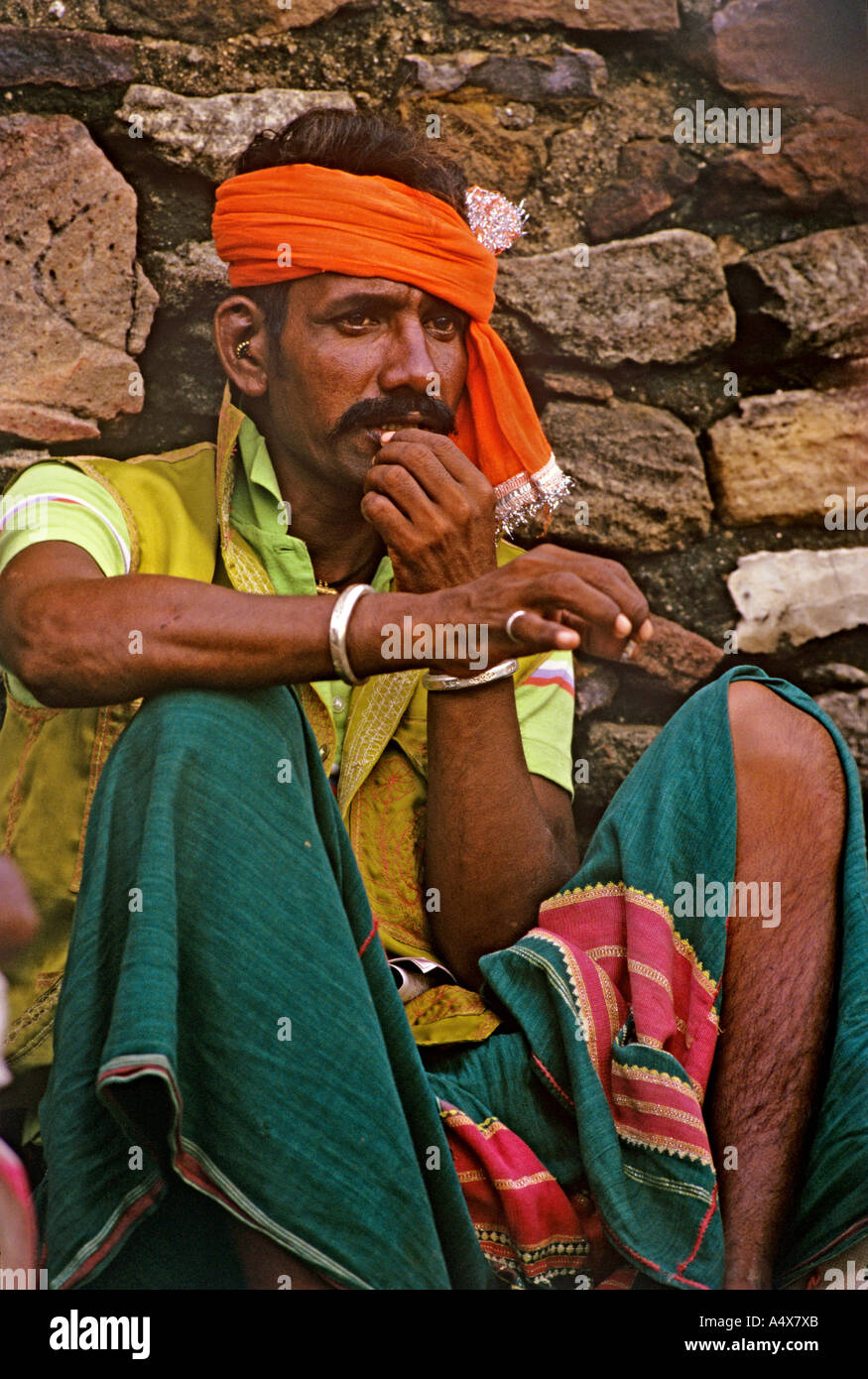 Local man Tarentar Gujarat India Stock Photo - Alamy