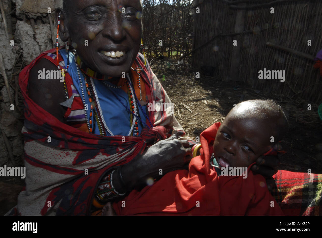 Masai Mara tribe around the Masai Mara National Park Kenya East Africa ...