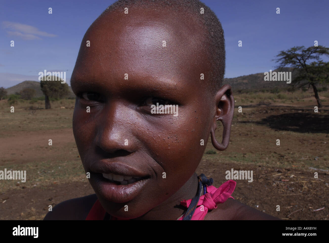 Masai Mara tribe around the Masai Mara National Park Kenya East Africa ...