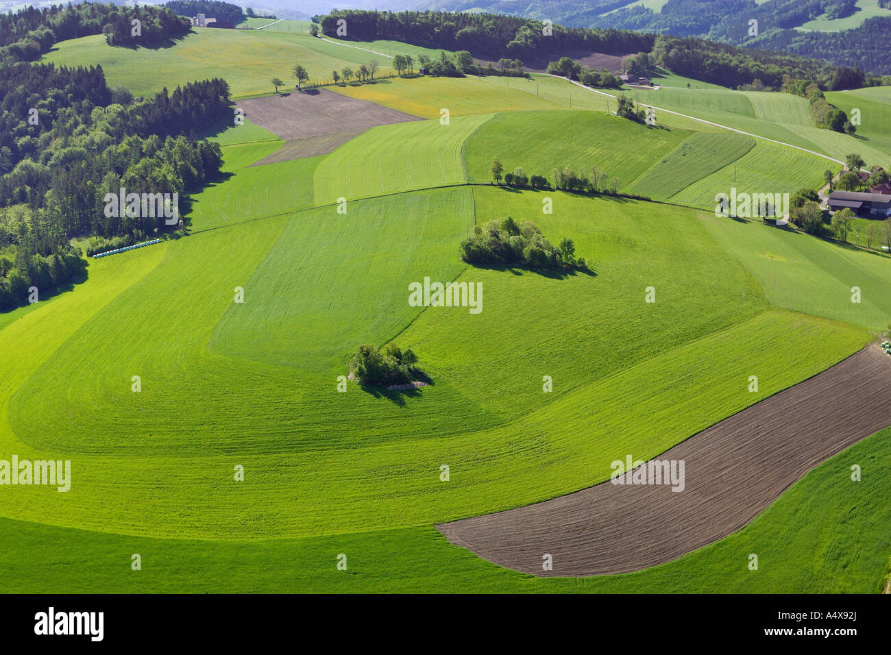 Aerial shot houses farms hi-res stock photography and images - Alamy