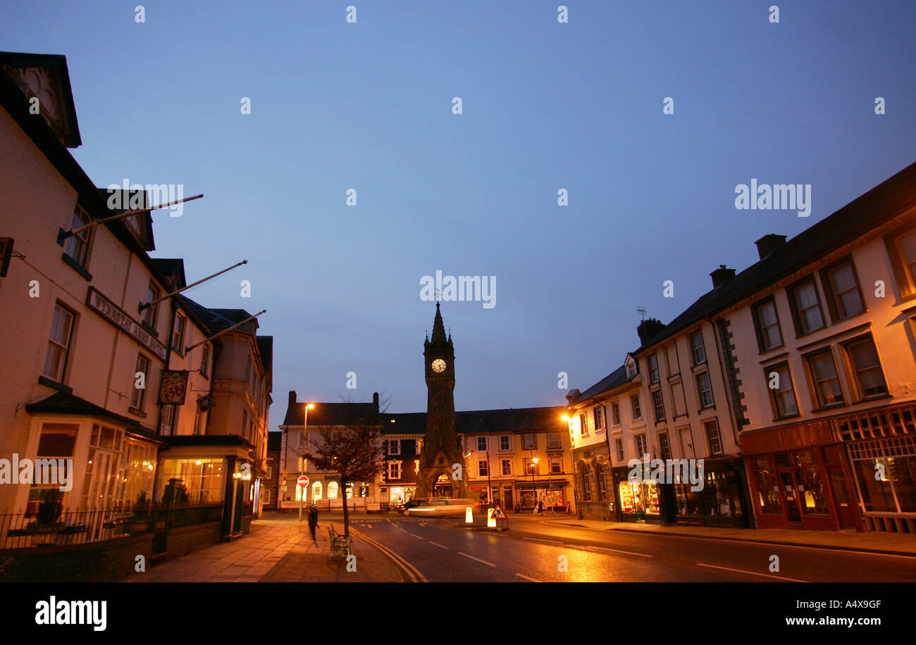 Castlereagh memorial clock tower in machynlleth hi-res stock ...