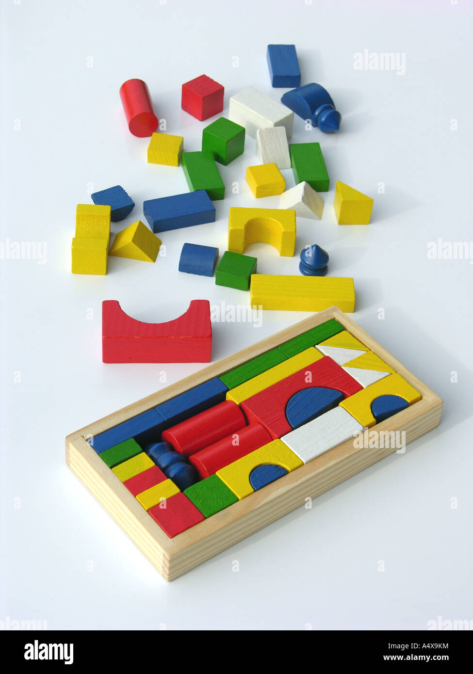 Building blocks, coloured Stock Photo - Alamy