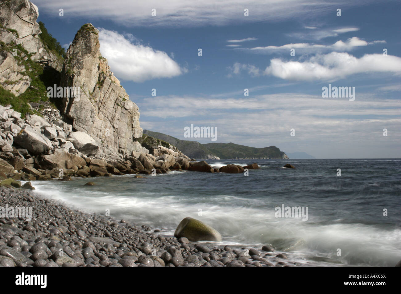 Bay Svetlaya, Sea of Okhotsk, Magadan area, Eastern Siberia, Russia ...