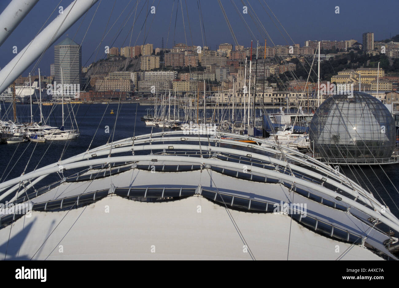 View over the port Stock Photo - Alamy