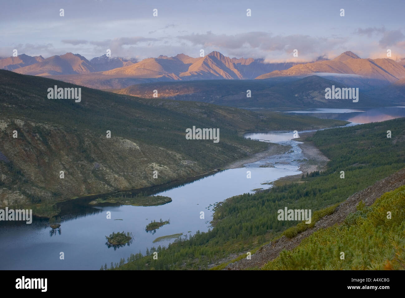 National park "Jack London's lake", Magadan area, Eastern Siberia ...