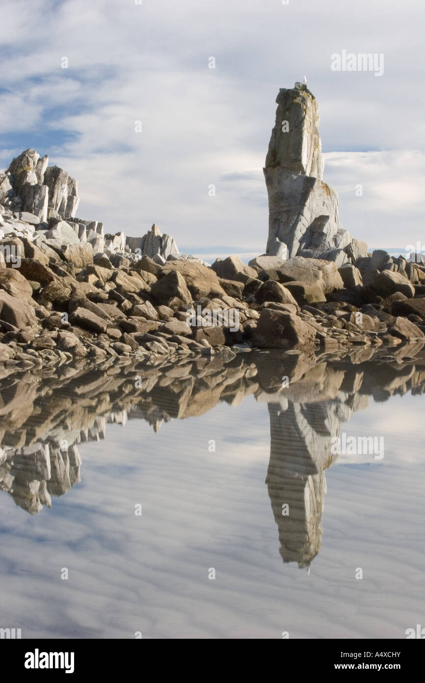 Natural monument, Sea of Okhotsk, Magadan area, Eastern Siberia, Russia ...