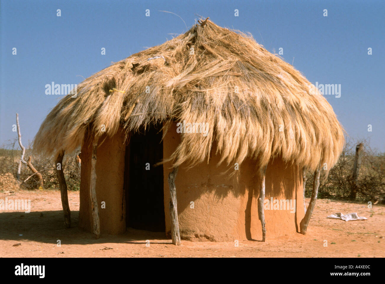 Open Mud Hut Stock Photo - Alamy