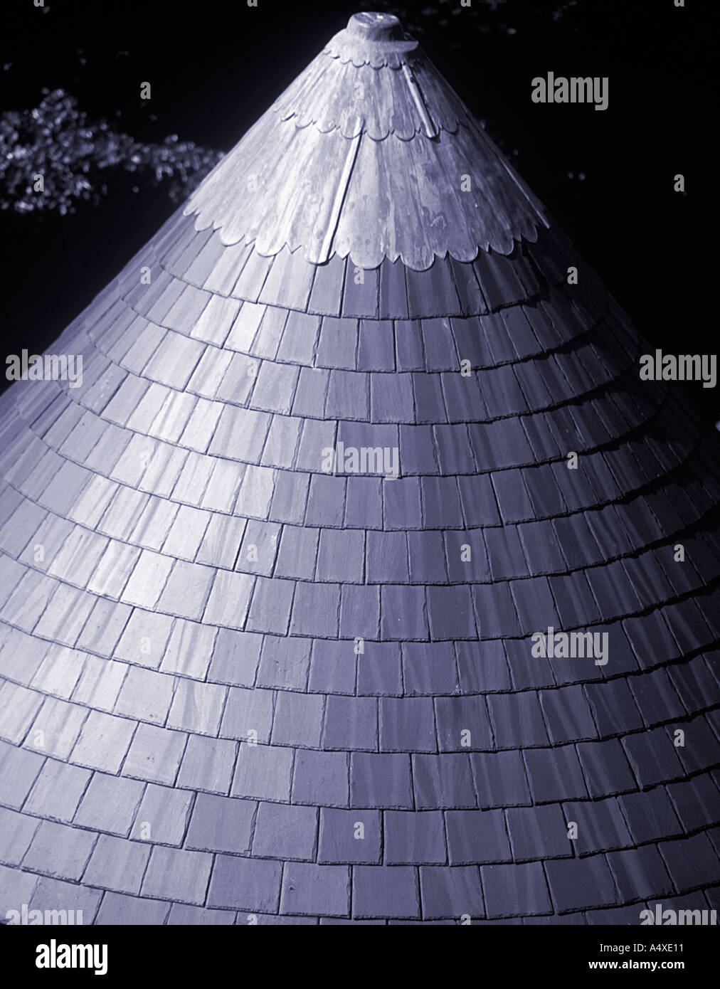 Beautifully slated conical roof showing traditional crafts are alive ...