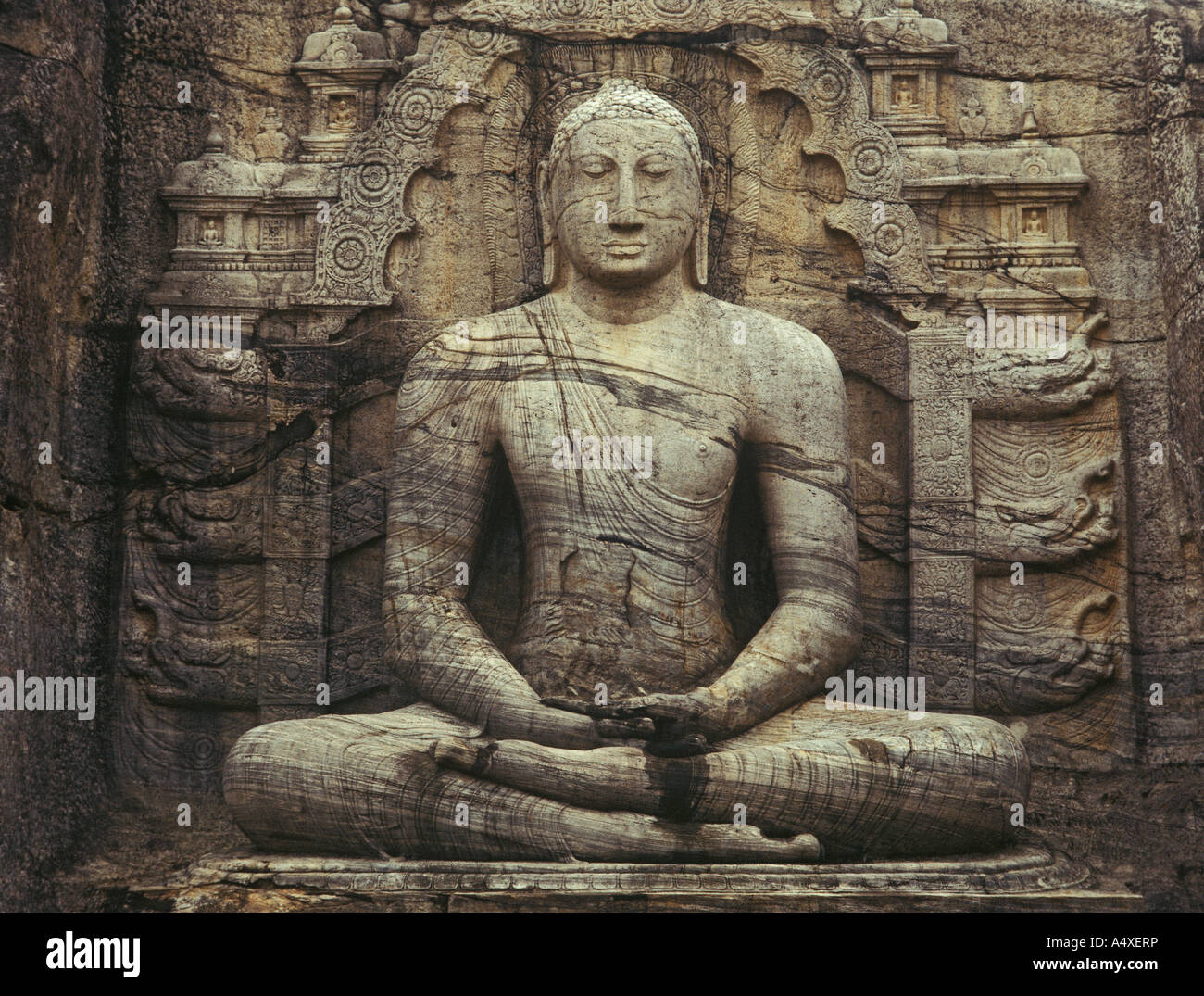 The sitting Buddha, Samadhi-Pilimaya, Gal Vihara, Polunnaruwa, Sri ...
