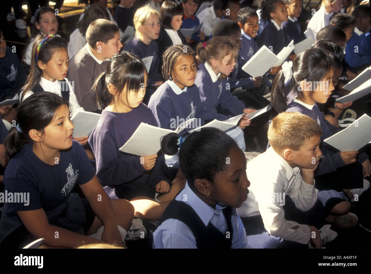 CHRISTIAN morning assembly with bible lesson with children from ...