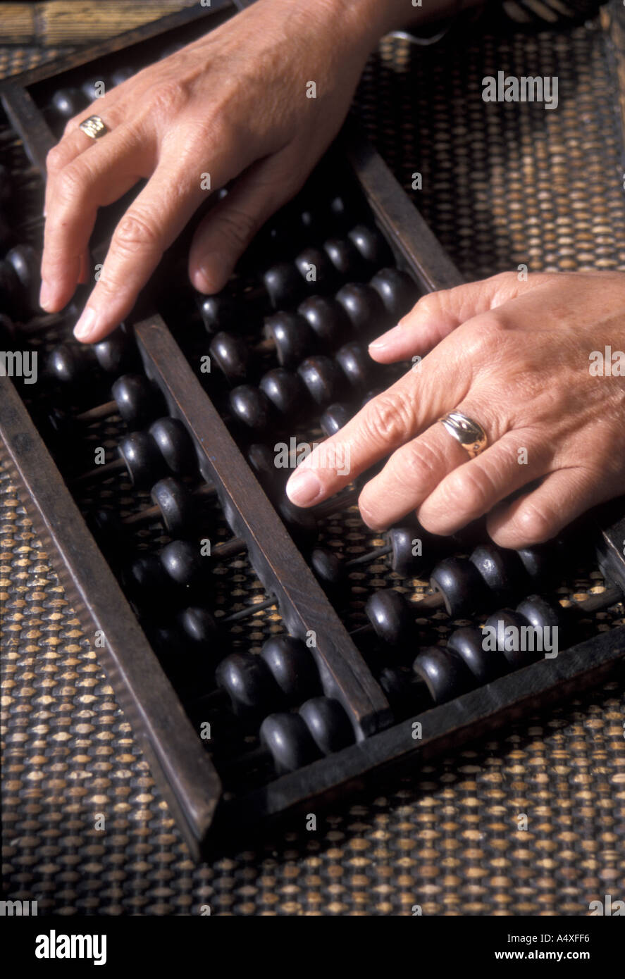 Chinese abbacus ancient way of counting Stock Photo - Alamy