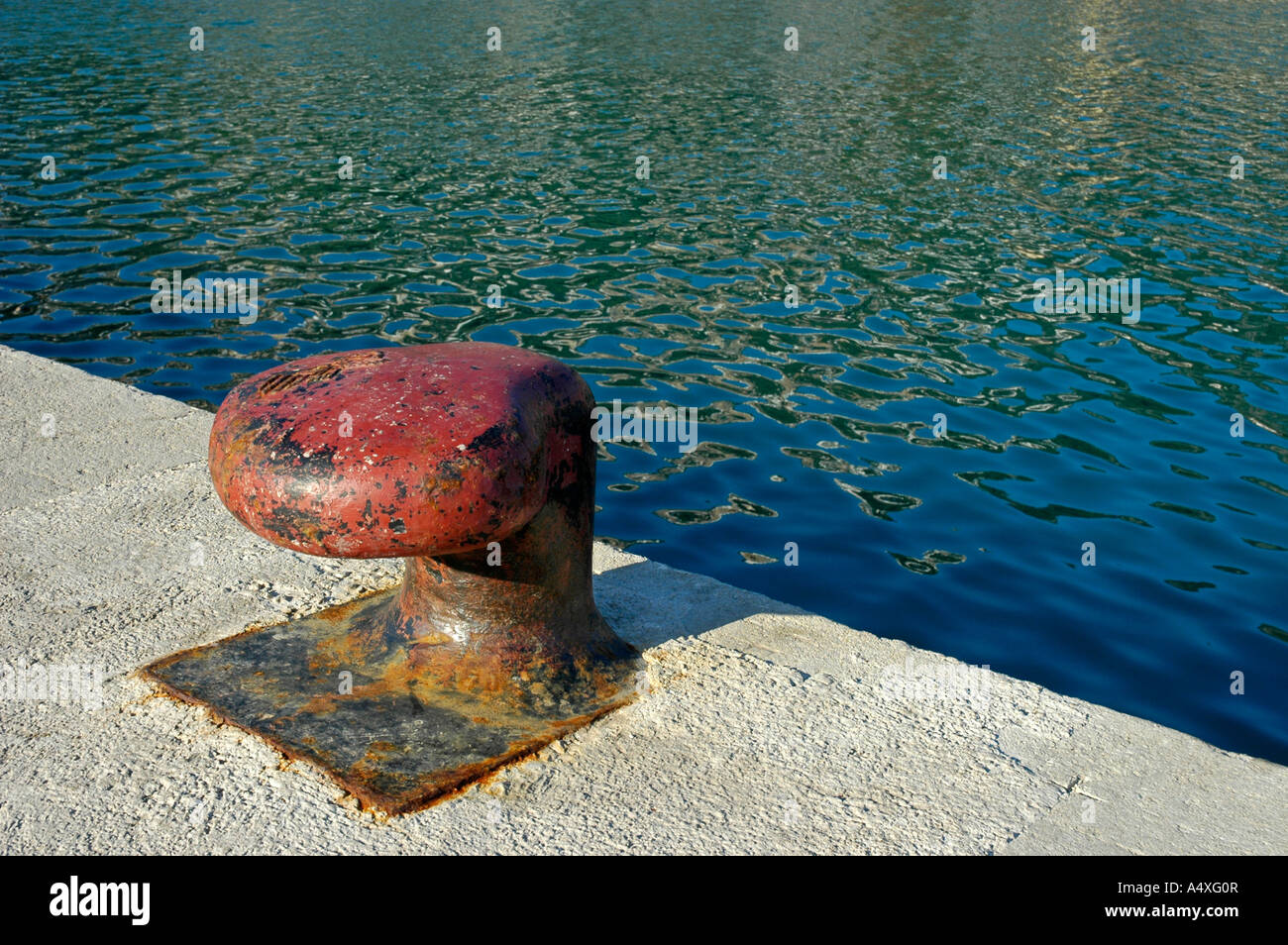 Port basin with bollard Stock Photo - Alamy