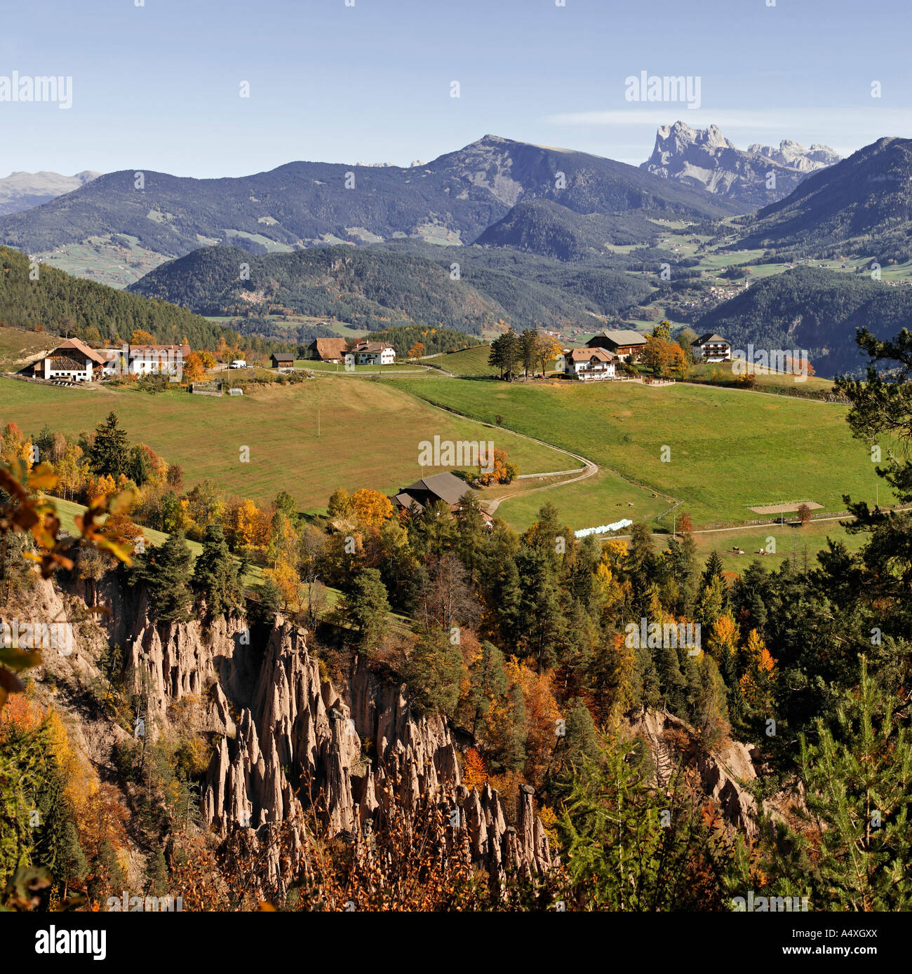 The earth pyramids of Ritten, Rittener mountain, South Tyrol, Italy ...