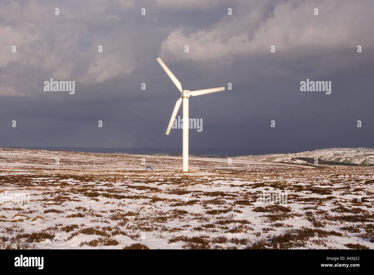 Ovenden Moor Wind Farm Wainstalls Halifax UK Stock Photo - Alamy