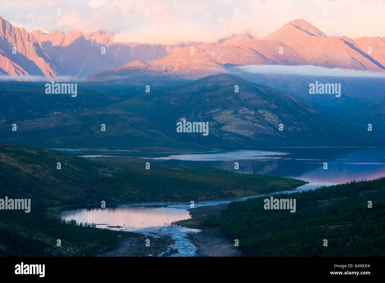 National park "Jack London's lake", Magadan area, Eastern Siberia ...