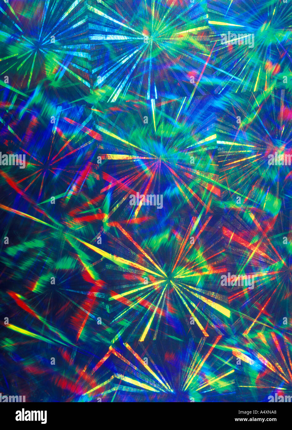 Abstract from gift wrap paper and multicolored lights Stock Photo - Alamy
