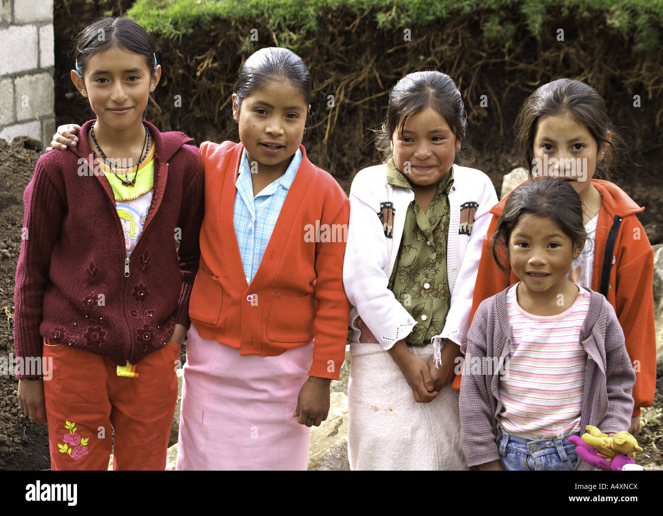 GUATEMALA CAPELLANIA Young indigenous Maya Ixil girls waiting to be ...