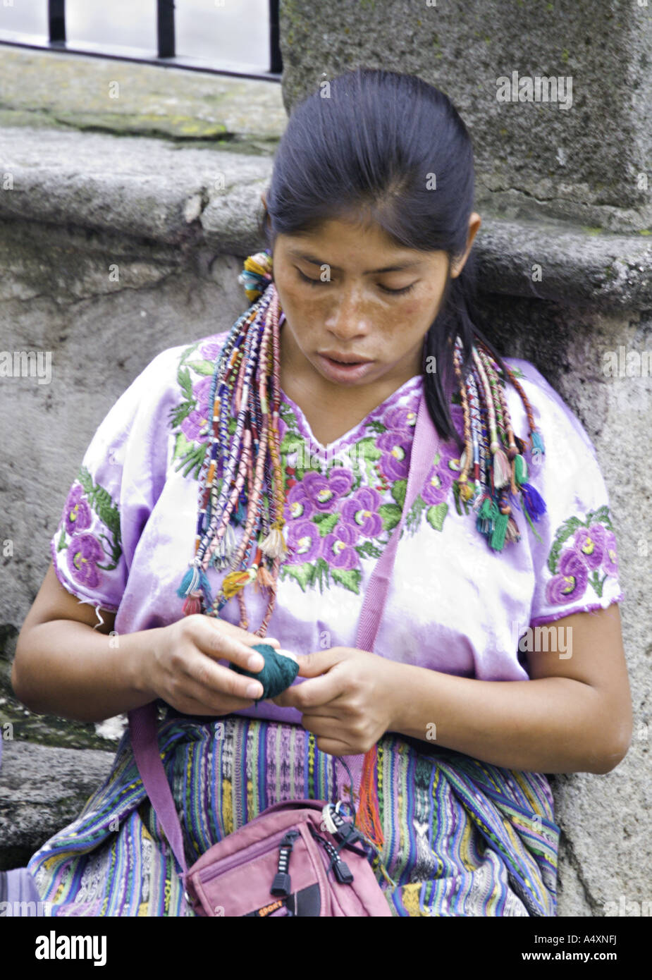 Mayan girl antigua central guatemala hi-res stock photography and ...