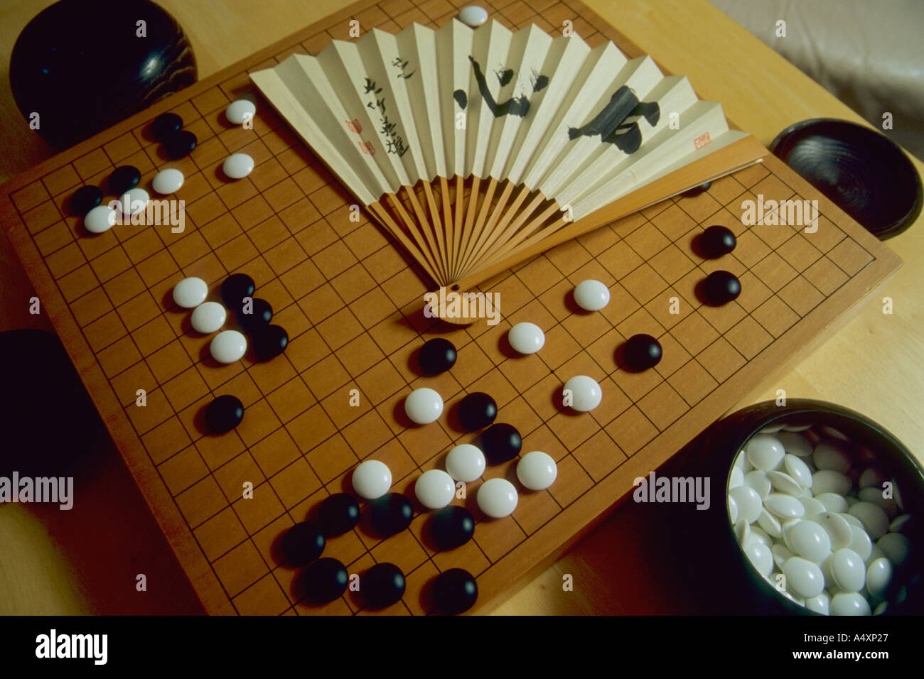 Go strategic board game Stock Photo - Alamy