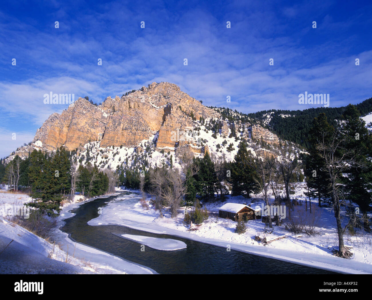 Log cabin peaks gallatin mountains hi-res stock photography and images ...