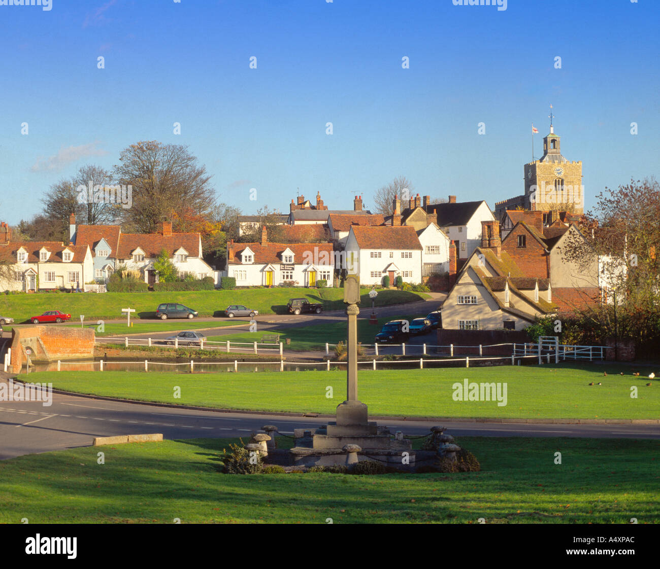 The village green at Finchingfield in Essex England UK Stock Photo - Alamy
