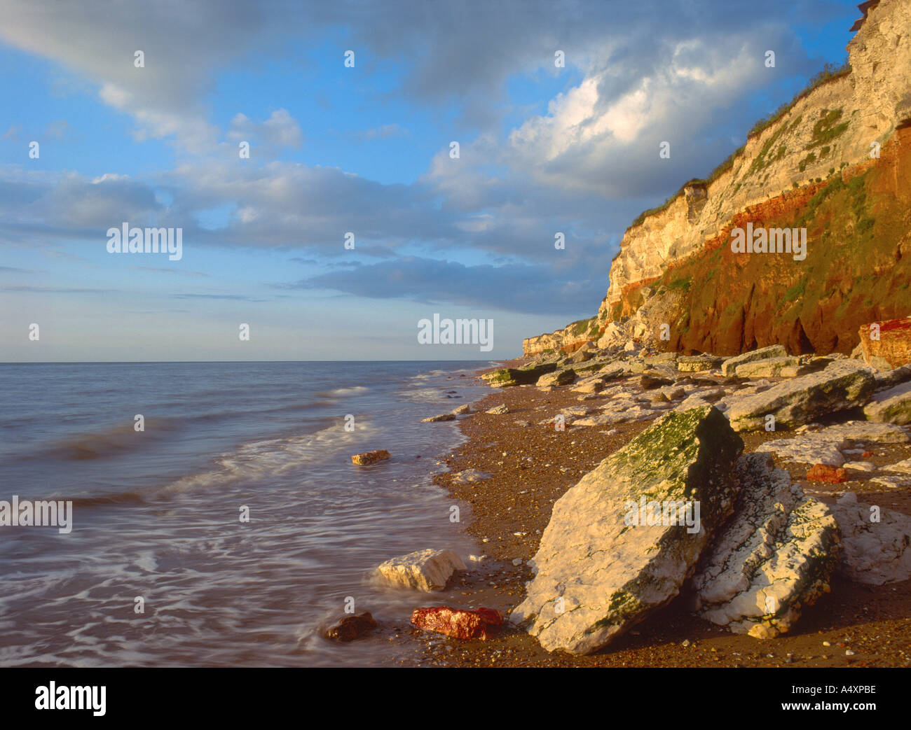 High tide on Hunstanton beach Norfolk England UK Stock Photo - Alamy