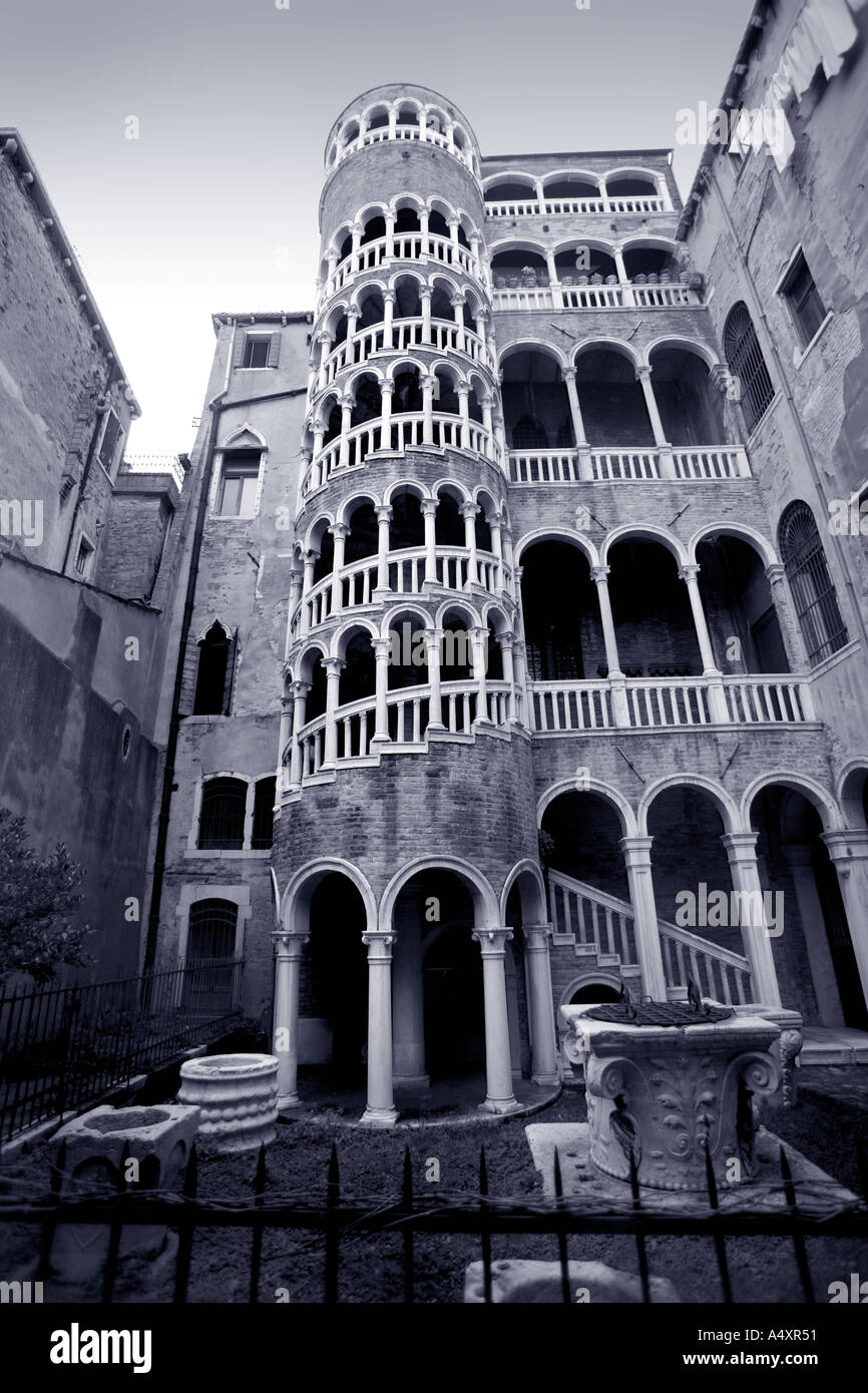 The Ca Minelli Del Bovolo spiral staircase Venice Italy Europe Stock ...