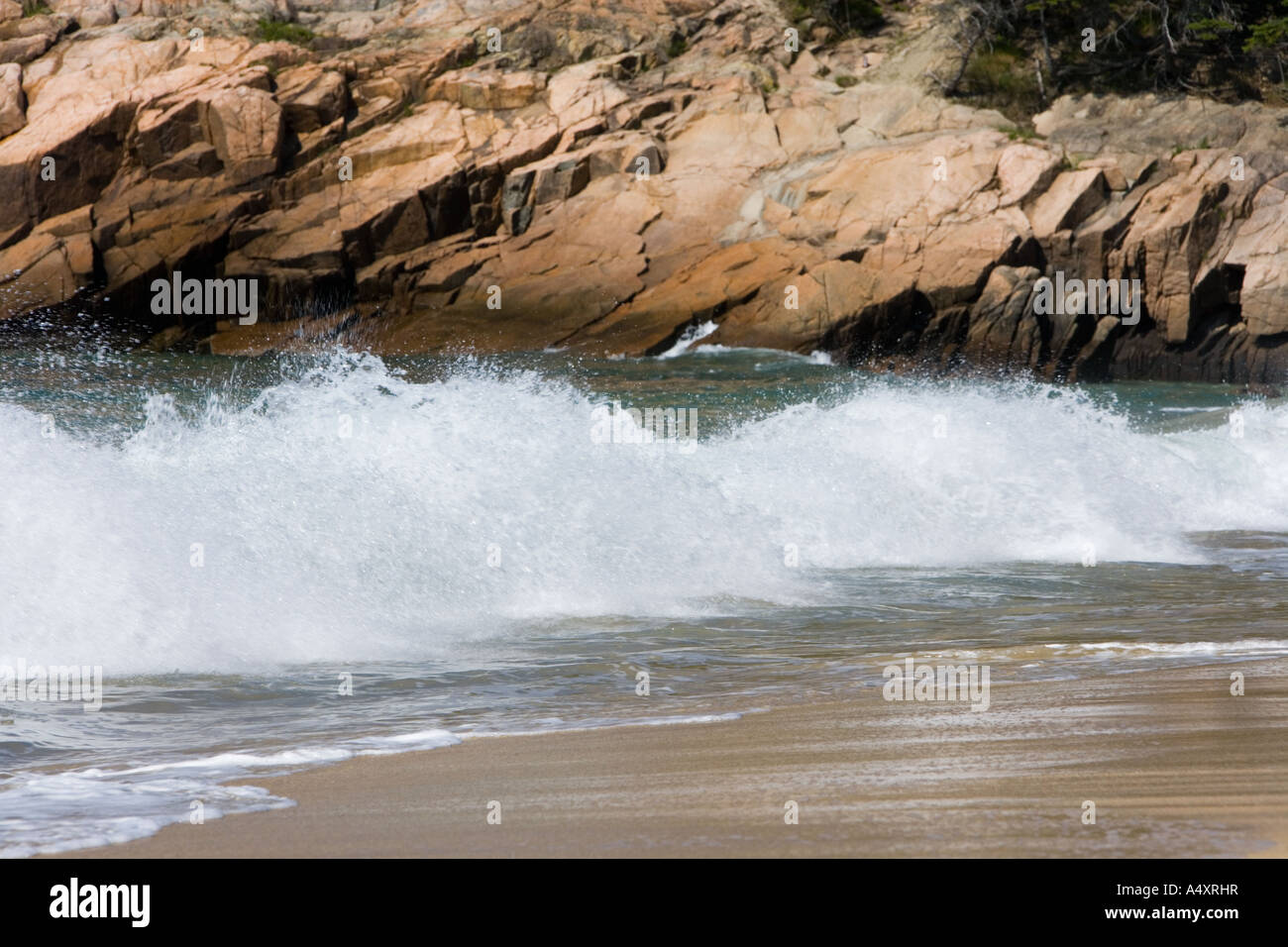Water washes rocks beach in hi-res stock photography and images - Alamy
