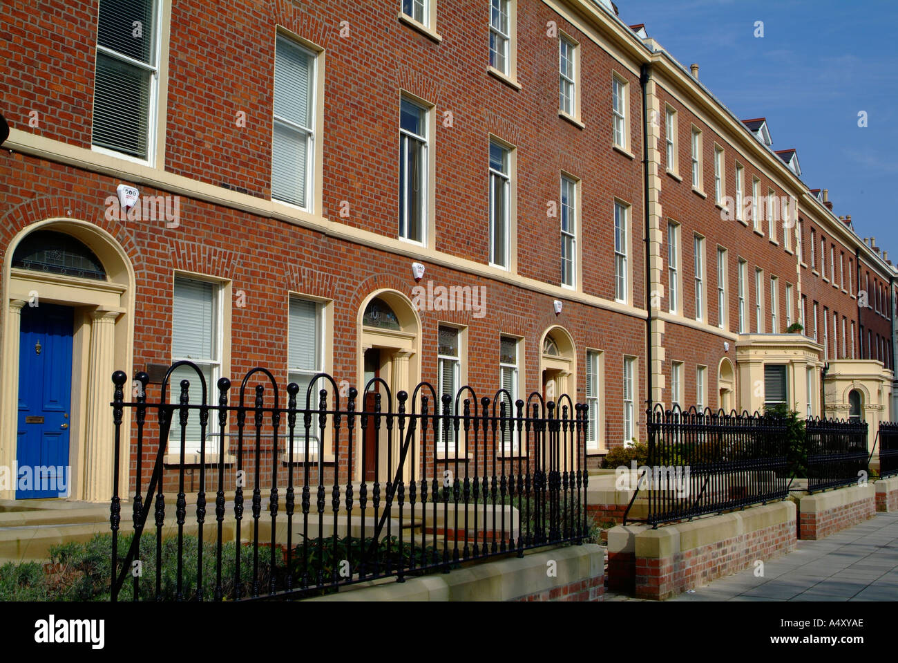 Belfast University Square Northern Ireland Georgian Terrace Stock Photo ...