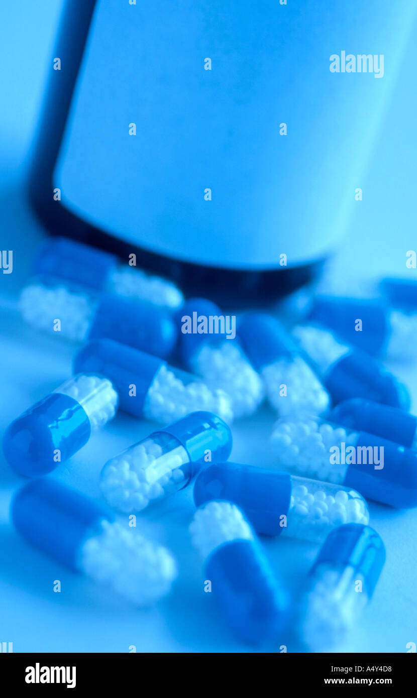 Loose Tablets and Medicine Bottle Stock Photo - Alamy