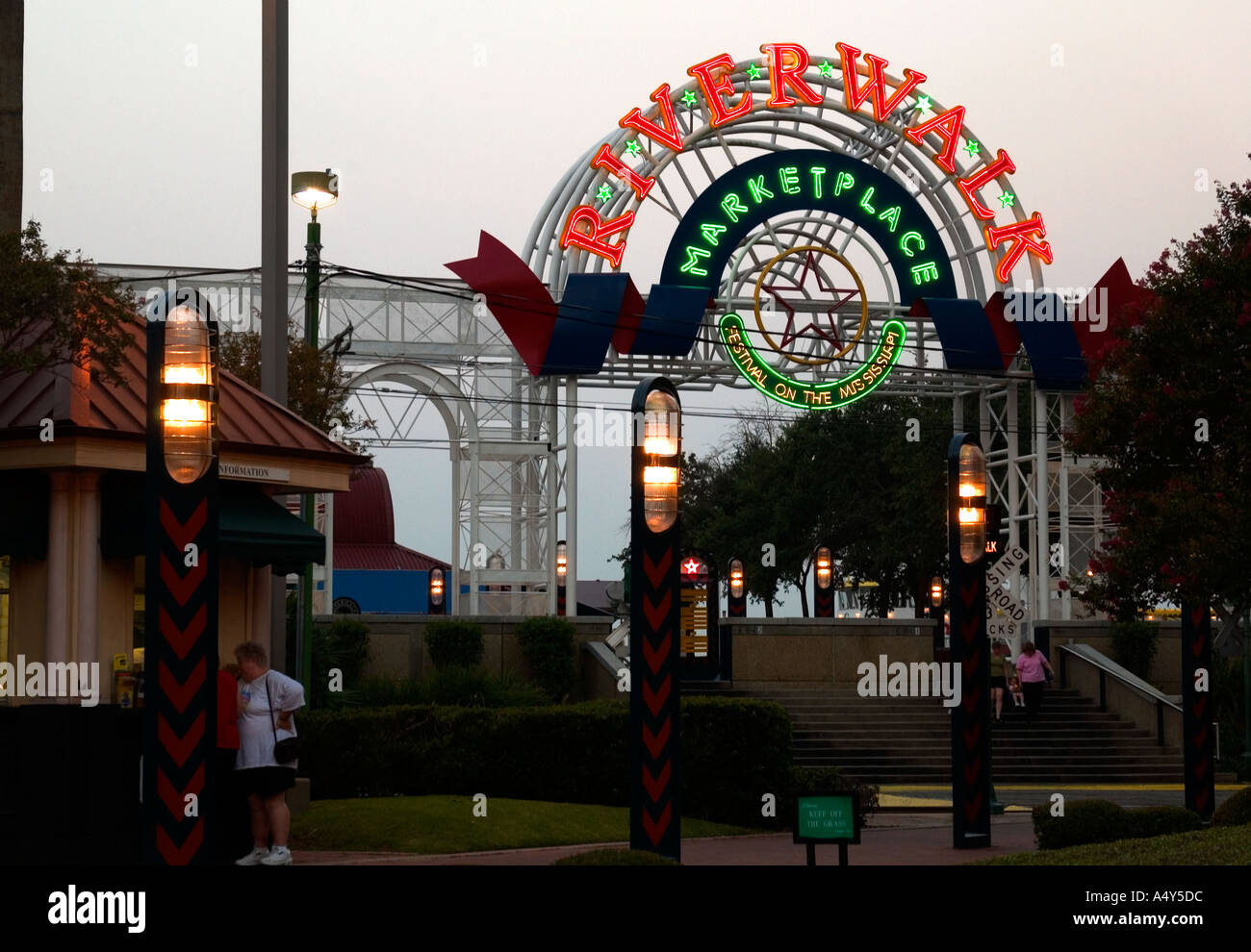 River Walk sign in New Orleans, Louisiana, USA – popular tourist ...