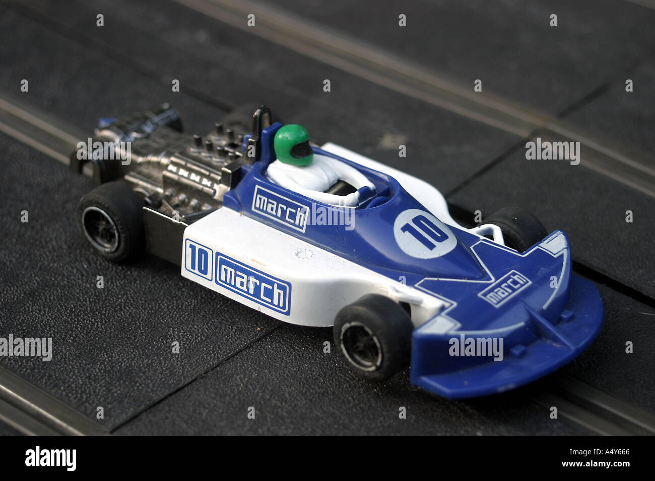 Early 1980 s Scalextric car Rare vintage March Ford 771 C 129 020 Car White blue Missing rear ...