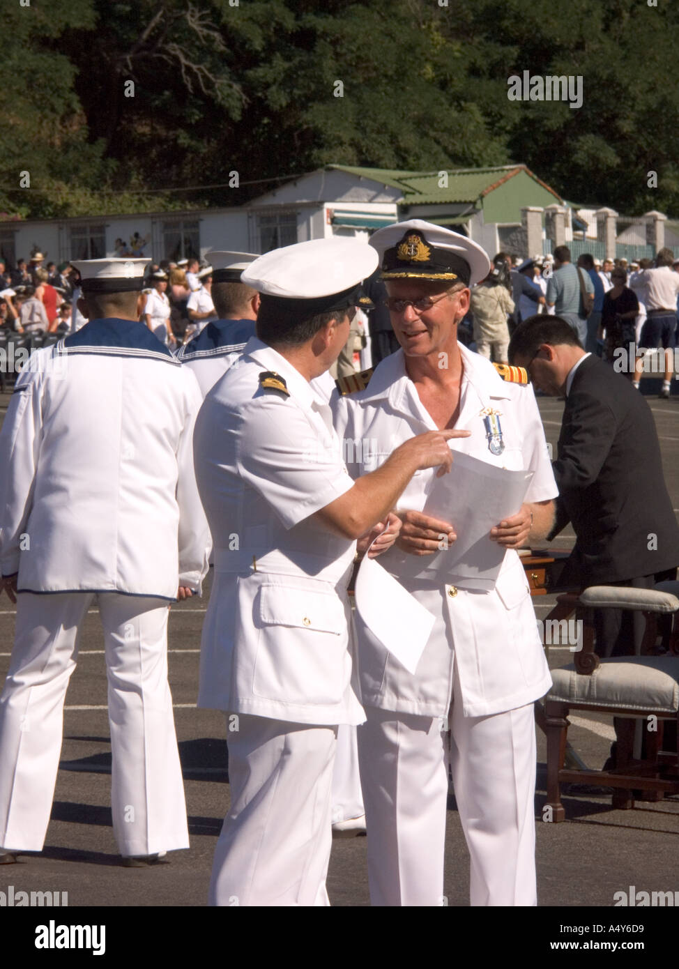 Naval Officers and dignitaries assemble at Alameda Grand Parade Ground ...