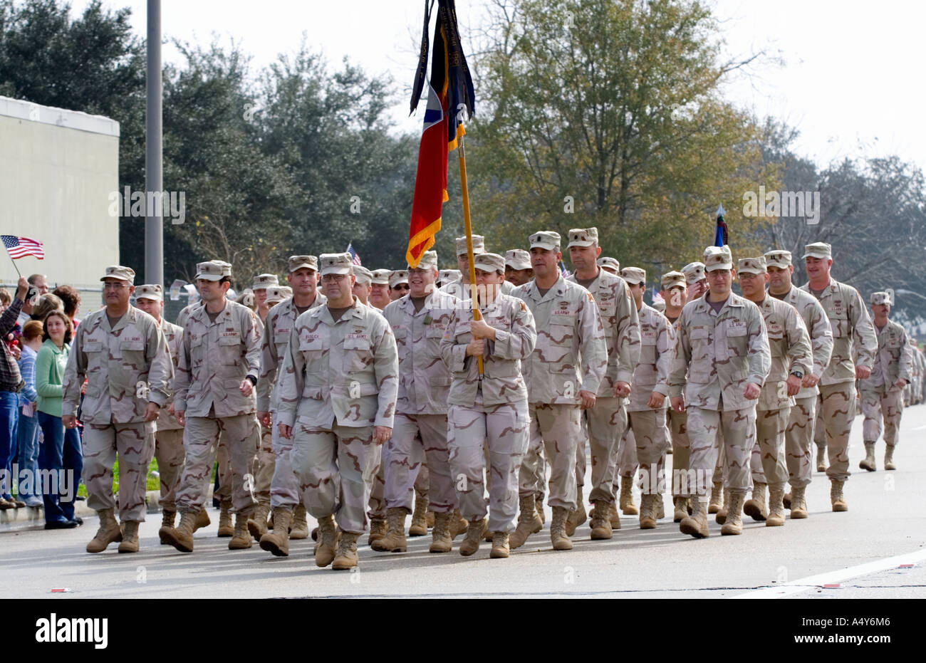 Welcome american troops hi-res stock photography and images - Alamy