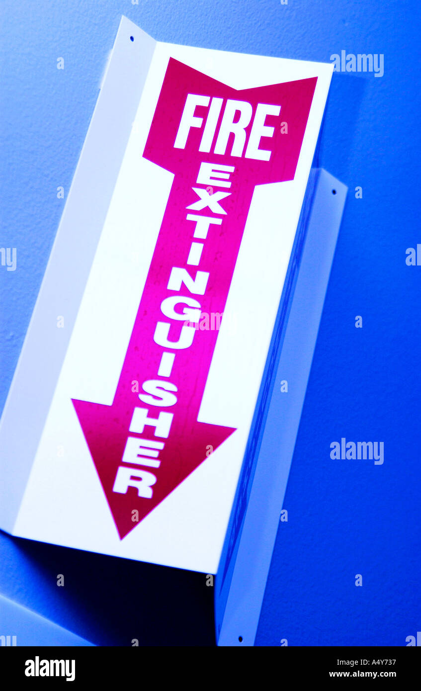 Fire extinguisher sign Stock Photo - Alamy