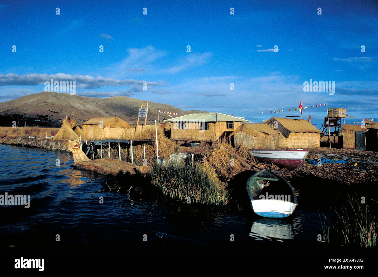 Uros Floating Islands, Lake Titicaca, Peru Stock Photo - Alamy