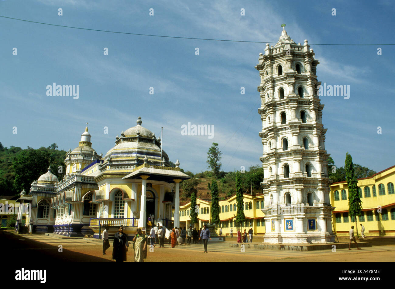 Shri Mangesh temple Stock Photo - Alamy