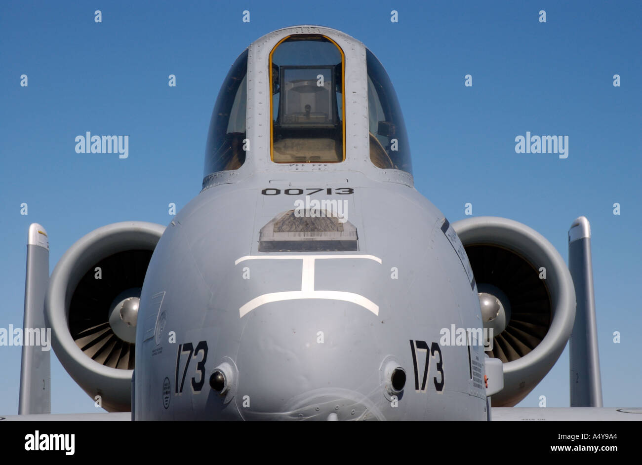 Front view of A 10 Warthog attack aircraft Stock Photo - Alamy