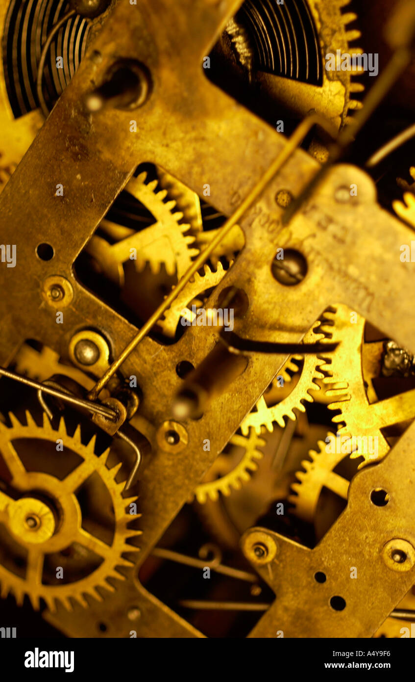 Gears of a clock Stock Photo - Alamy