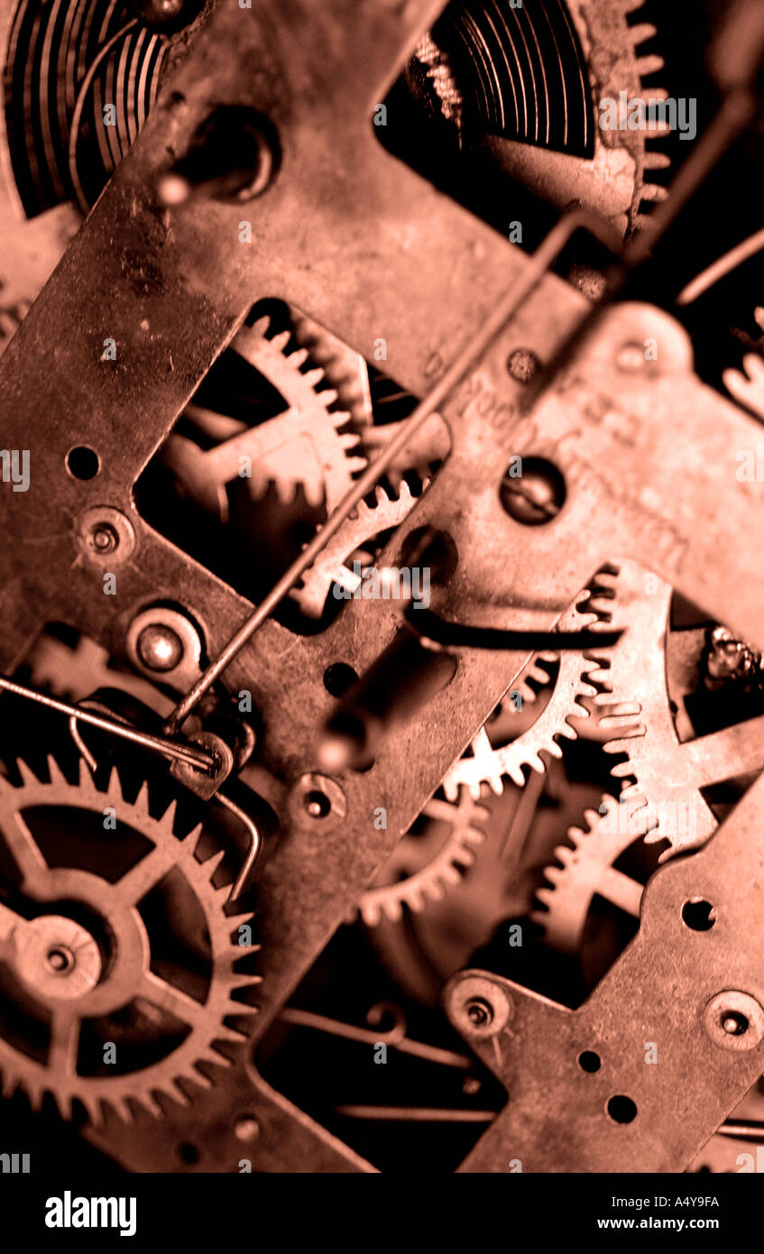 Gears of a clock Stock Photo - Alamy