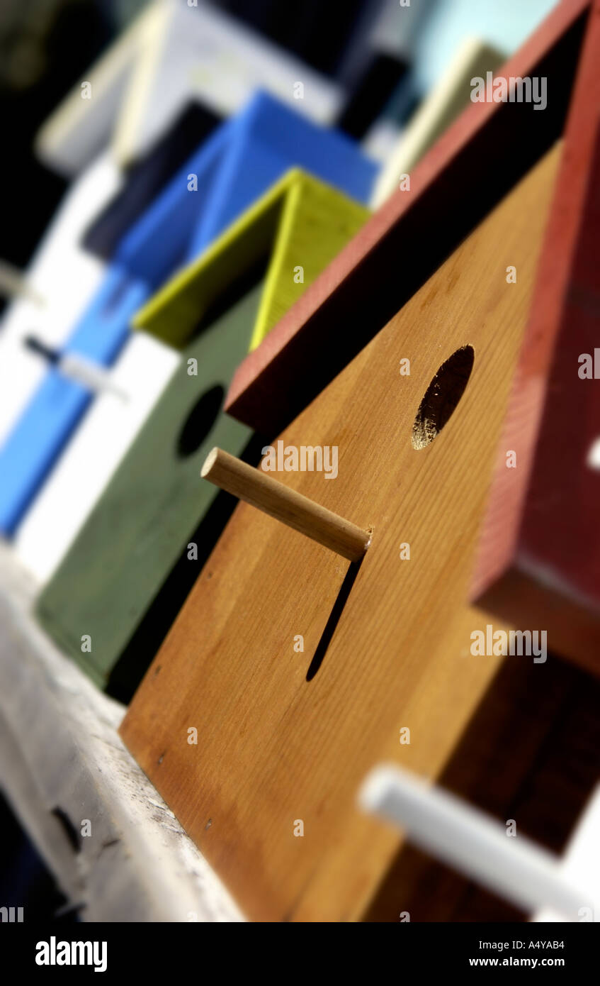 Colourful tree with birdhouses hi-res stock photography and images - Alamy