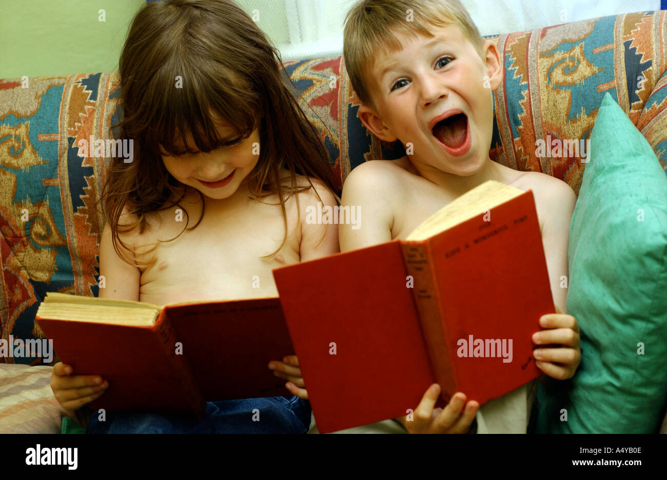 H two children hi-res stock photography and images - Alamy