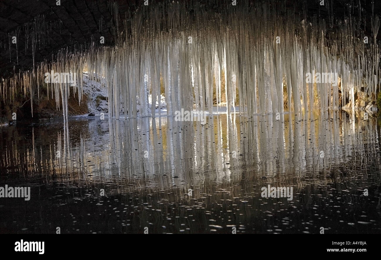 The view beneath a stone conduit built at the site of Croston Close ...
