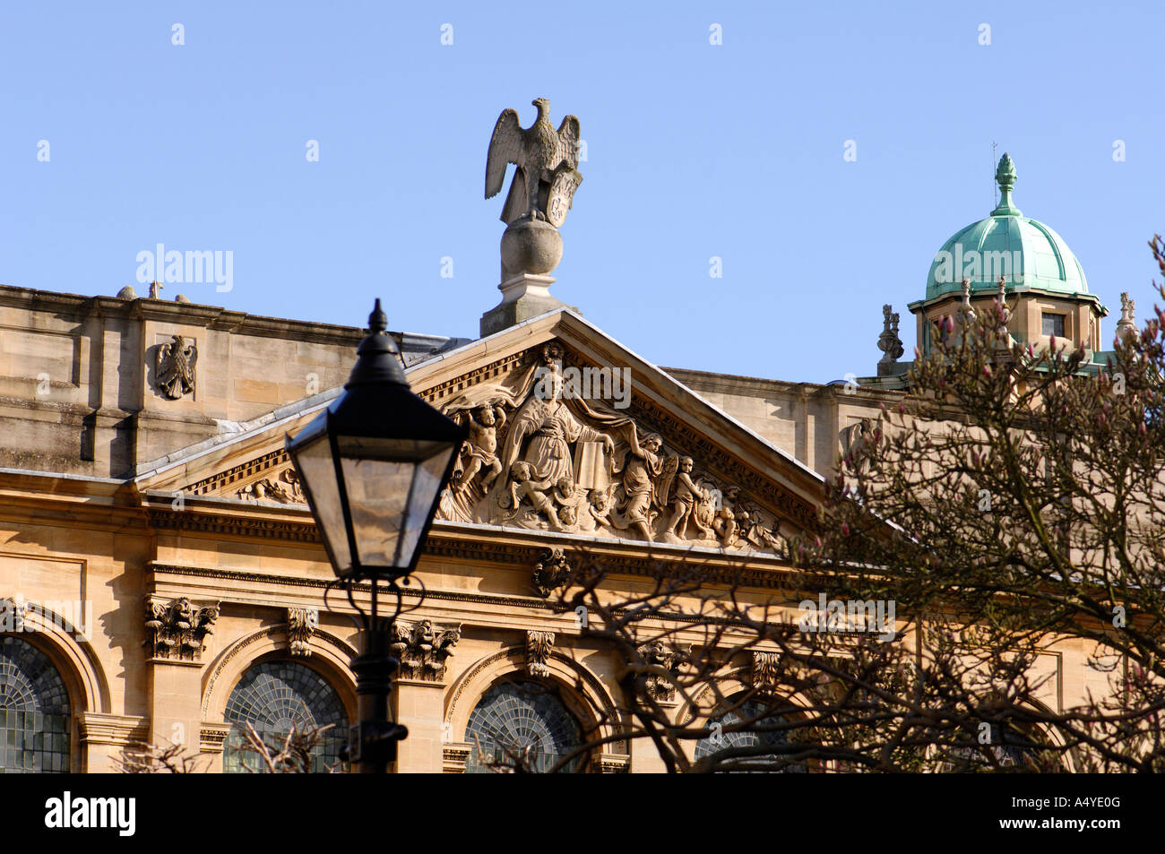Queens College Library from Queens Lane Stock Photo - Alamy