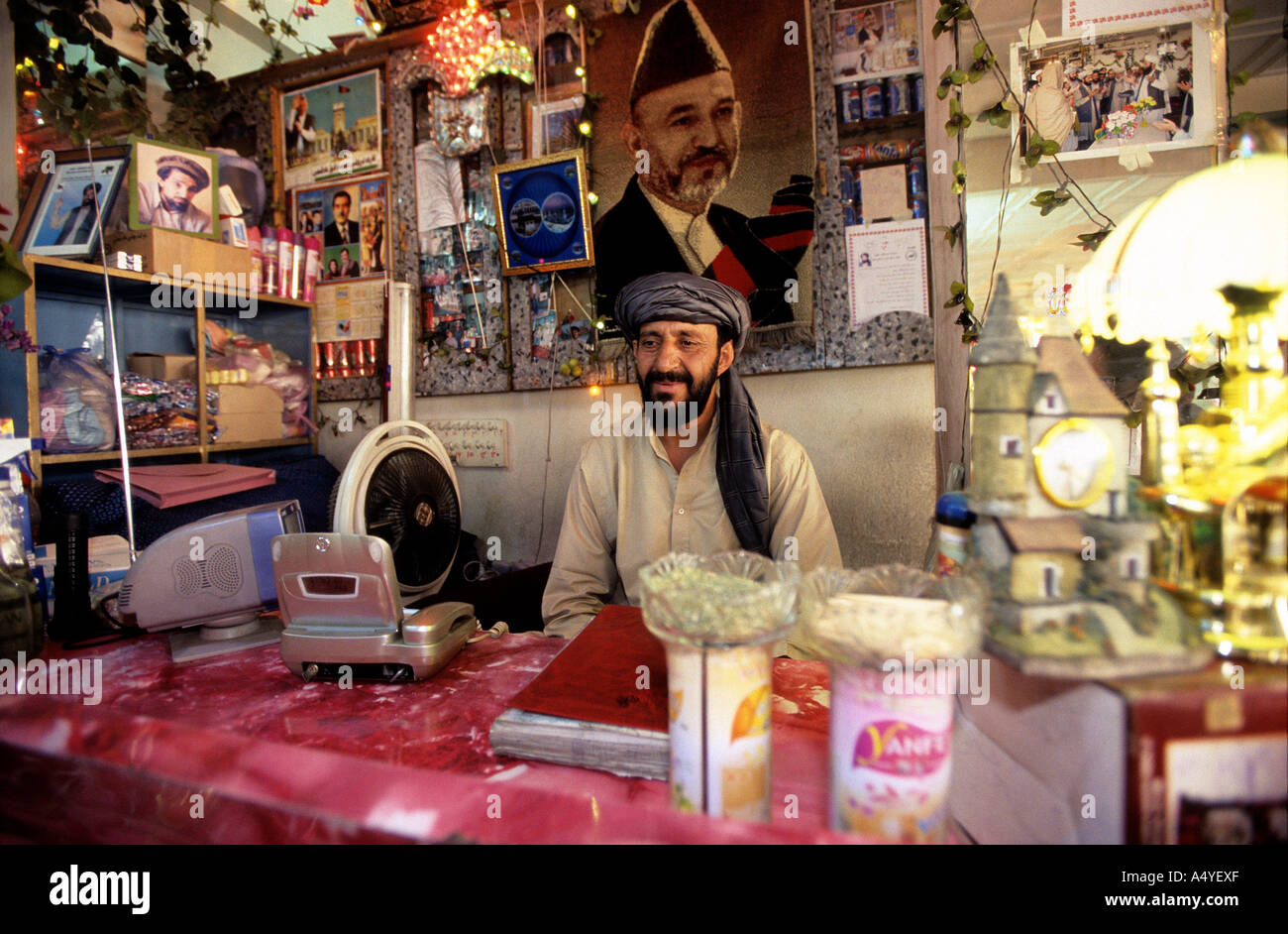 AJI ISLAM stand behind the reception desk at Speen Ghar Hotel Stock ...