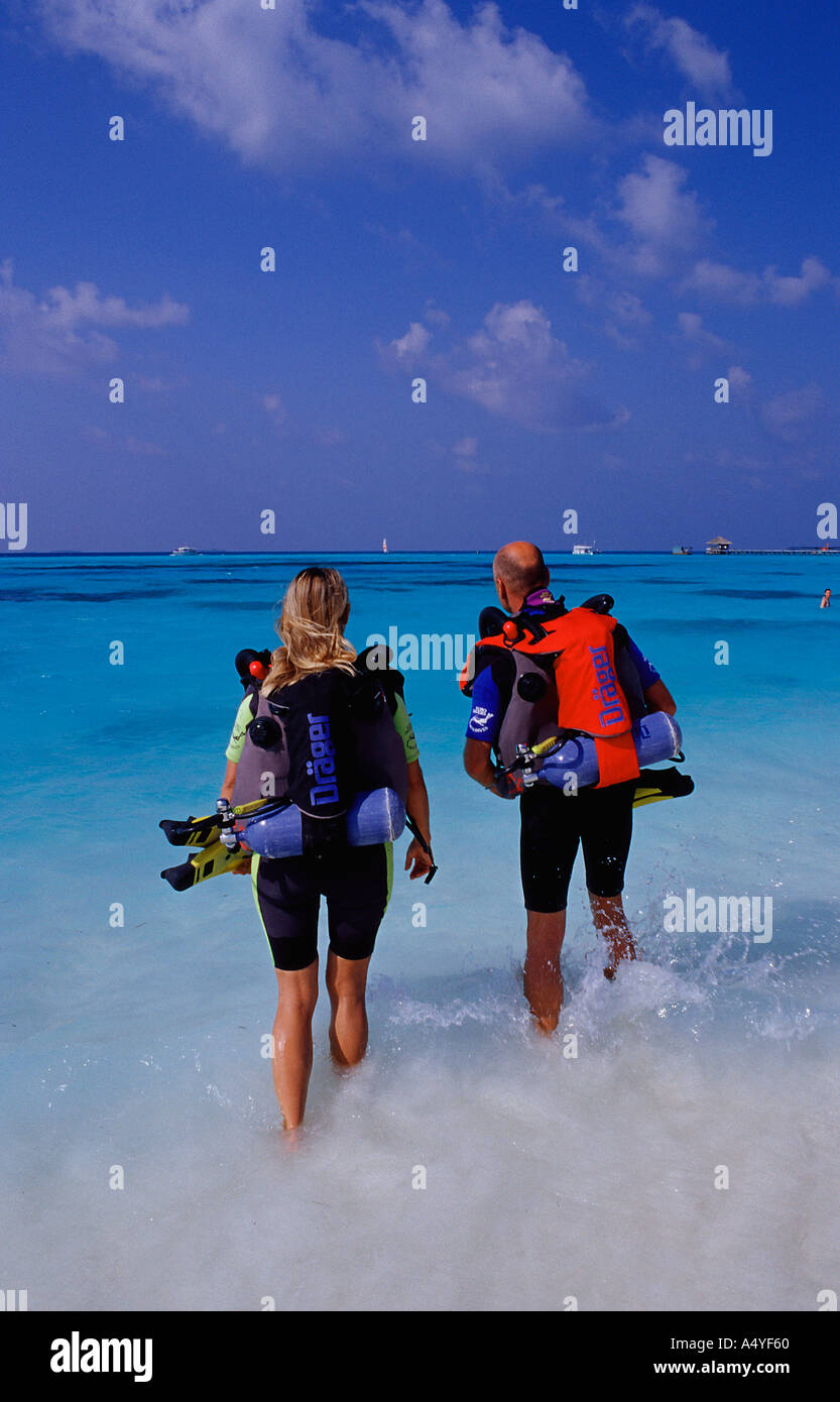 rebreather diver Diving school White Sands Ari Atol Maldives Islands ...