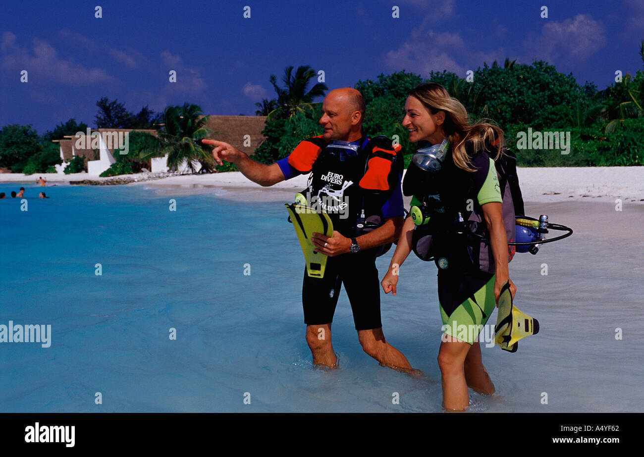 rebreather diver Diving school White Sands Ari Atol Maldives Islands ...
