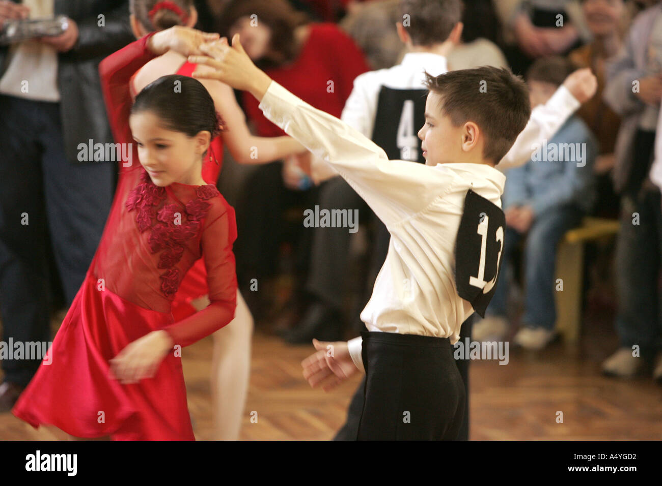 Children Sports Ballroom Dance Competition High Resolution Stock ...